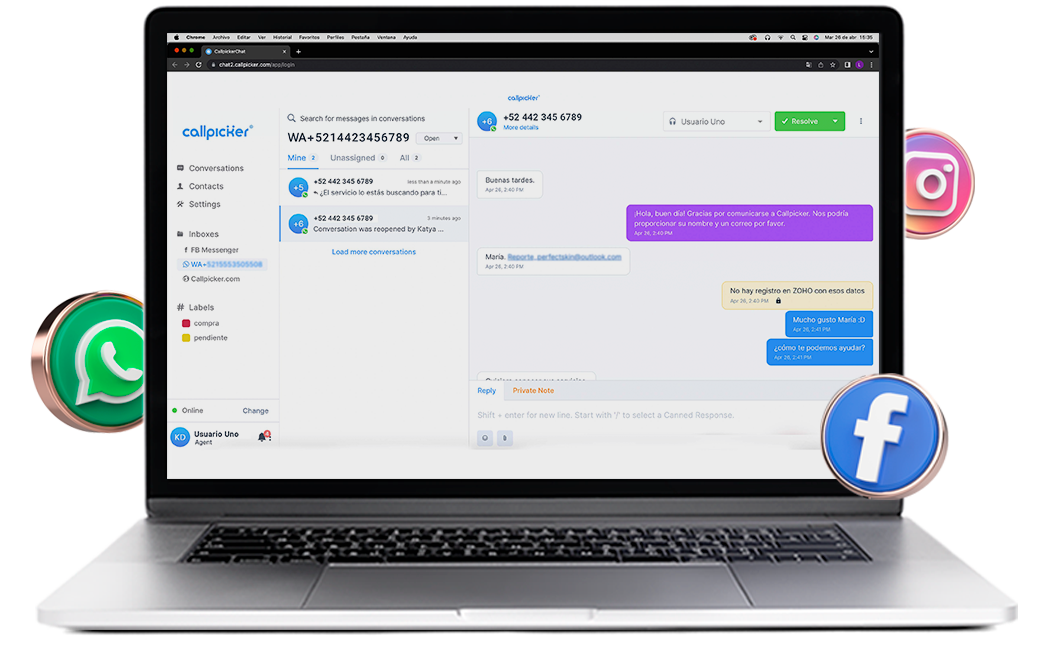 Chatpicker – Conmutadores